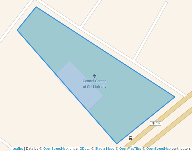 Central Garden of Chi Linh city in Chí Linh | Map and Routes