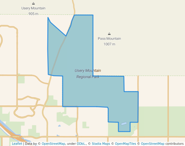 Usery Mountain Regional Park in Mesa | Map and Routes