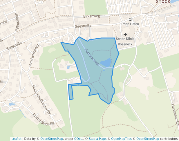 Kurpark am Roseneck in Prien am Chiemsee | Map and Routes