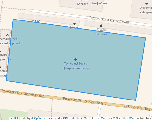 Tsentralnyi Square in Izmail | Map and Routes