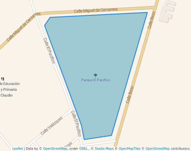 Parque El Pacífico in Trigueros | Map and Routes