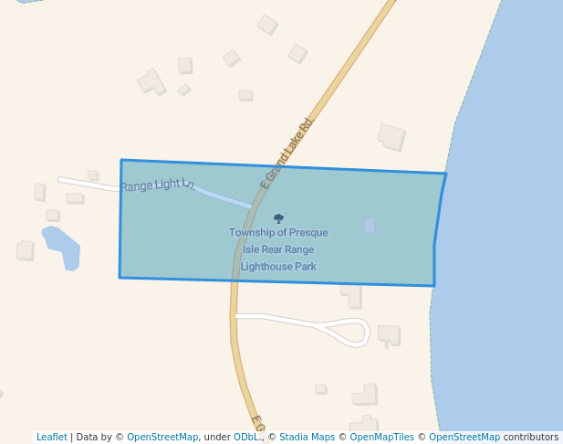 Township of Presque Isle Rear Range Lighthouse Park in Presque Isle ...