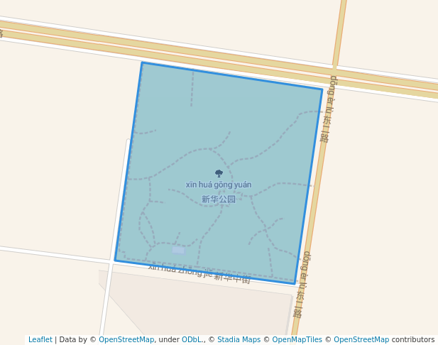 新华公园 in Zi Bo Shi | Map and Routes