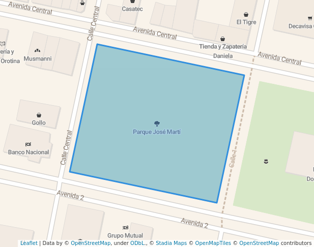 Parque José Martí in Orotina | Map and Routes