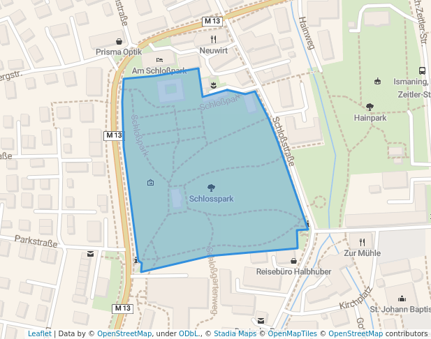 Schlosspark in Ismaning | Map and Routes