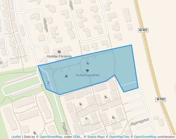 Hubertusparken in Lund | Map and Routes