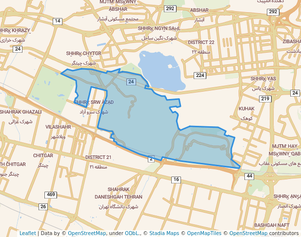 Chitgar Park in Tehran | Map and Routes