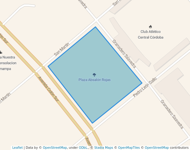 Plaza Absalón Rojas in Santiago del Estero | Map and Routes