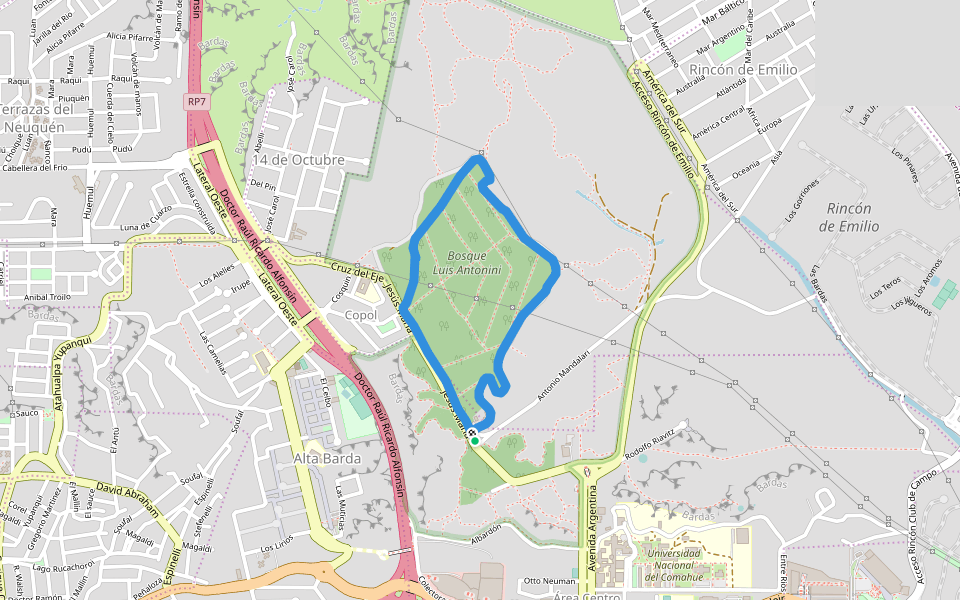 Bosque Luis Antonini in Neuquén | Walking Map