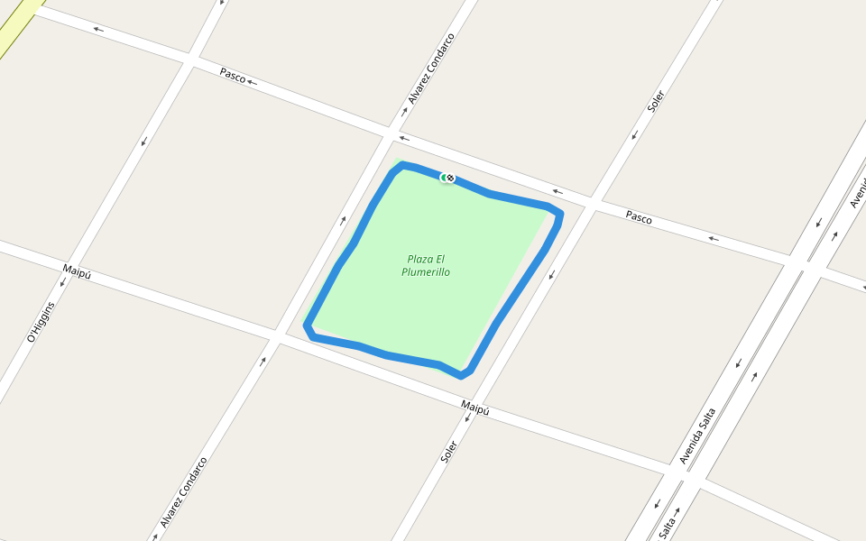 El Plumerillo Square Walking And Running Trail - San Martín Department ...