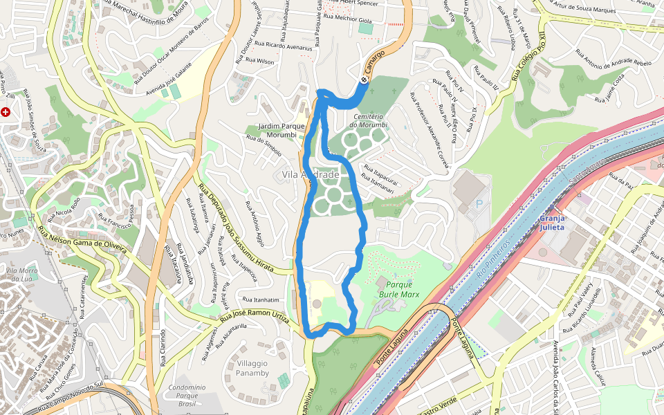 Parque Burle Marx Caminar y correr - São Paulo, Brasil | Pacer