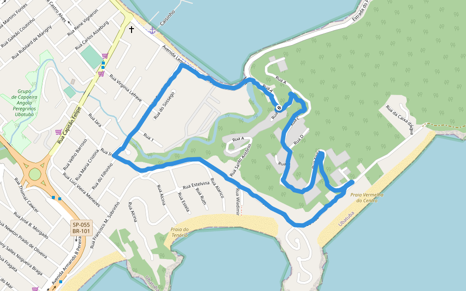 Ubatuba Bay in São Paulo | Walking Map