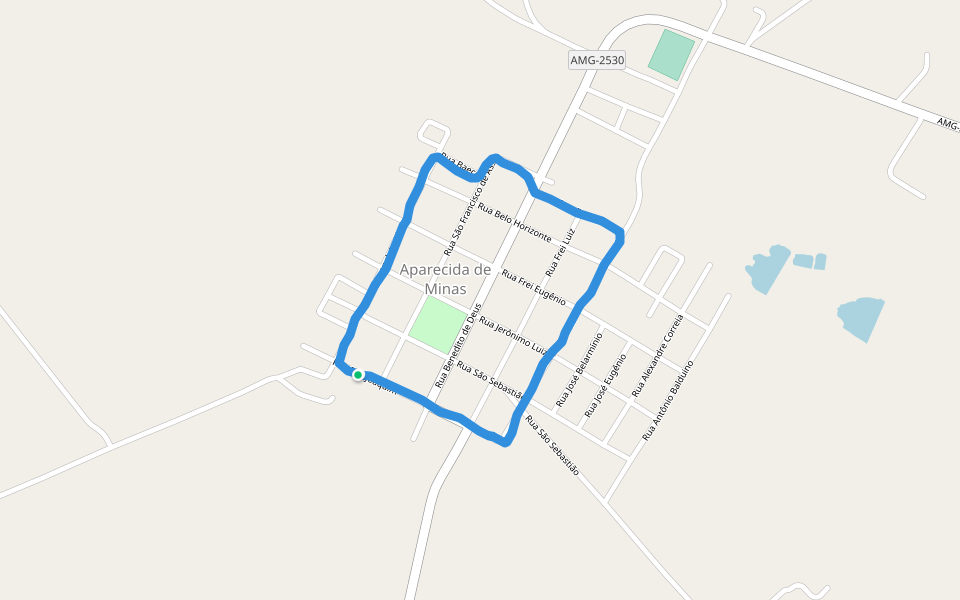 Aparecida de Minas | Walking Map