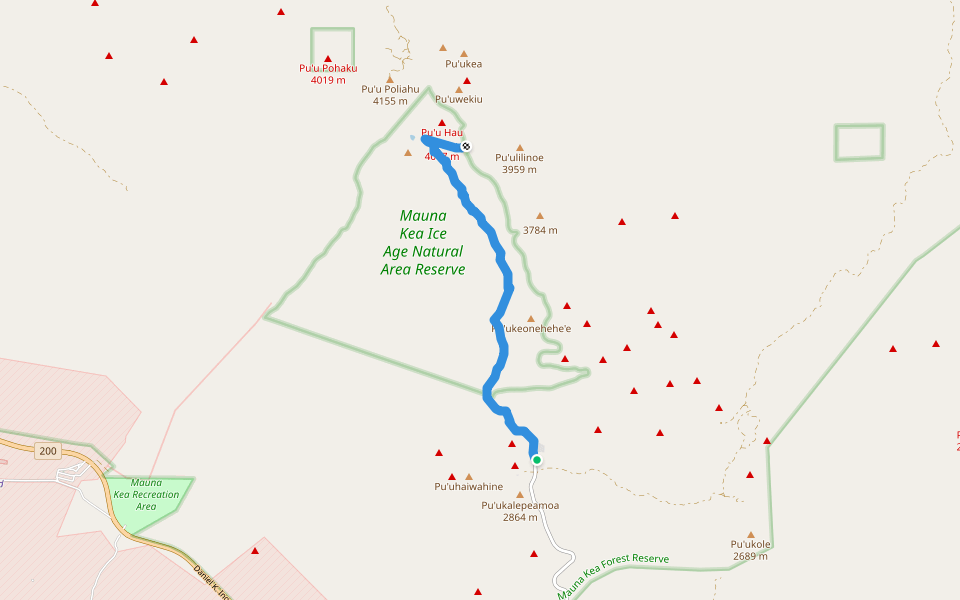 Pu'u Hau Kea - Al final del sendero Mauna Kea-Humu'ula Escalar - Hilo ...