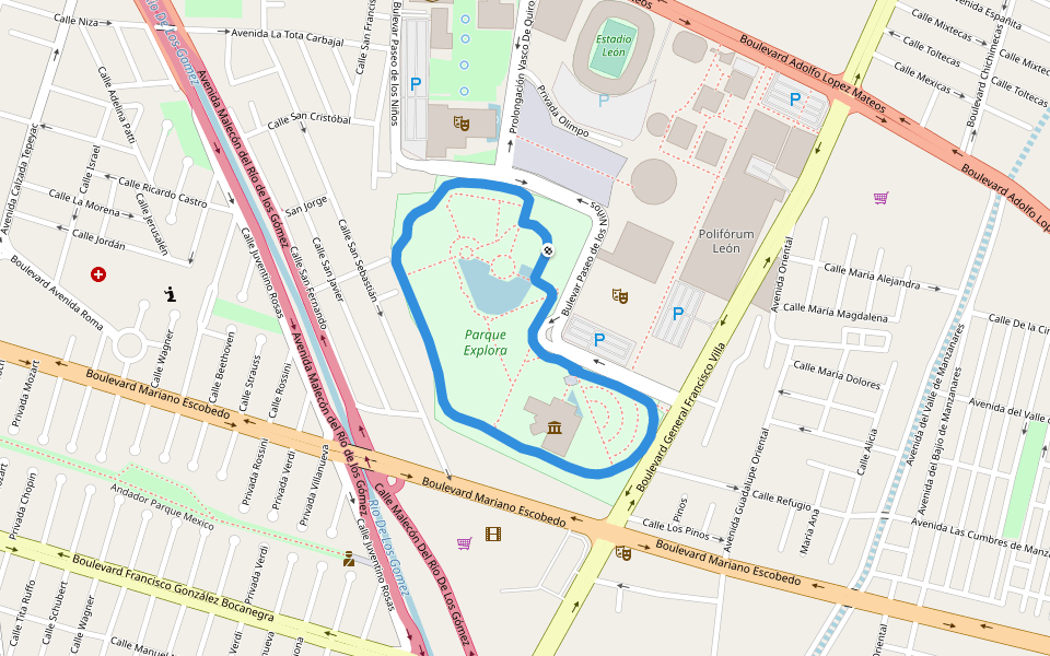 Parque Explora in Guanajuato | Walking Map