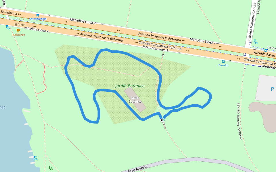Botanical Garden in Ciudad de México | Walking Map