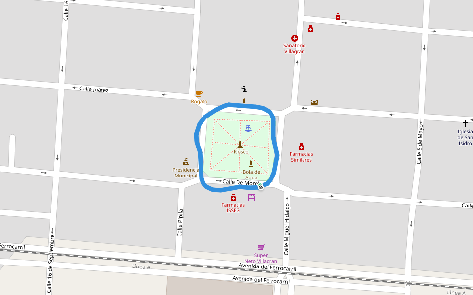 Plaza principal in Guanajuato | Walking Map