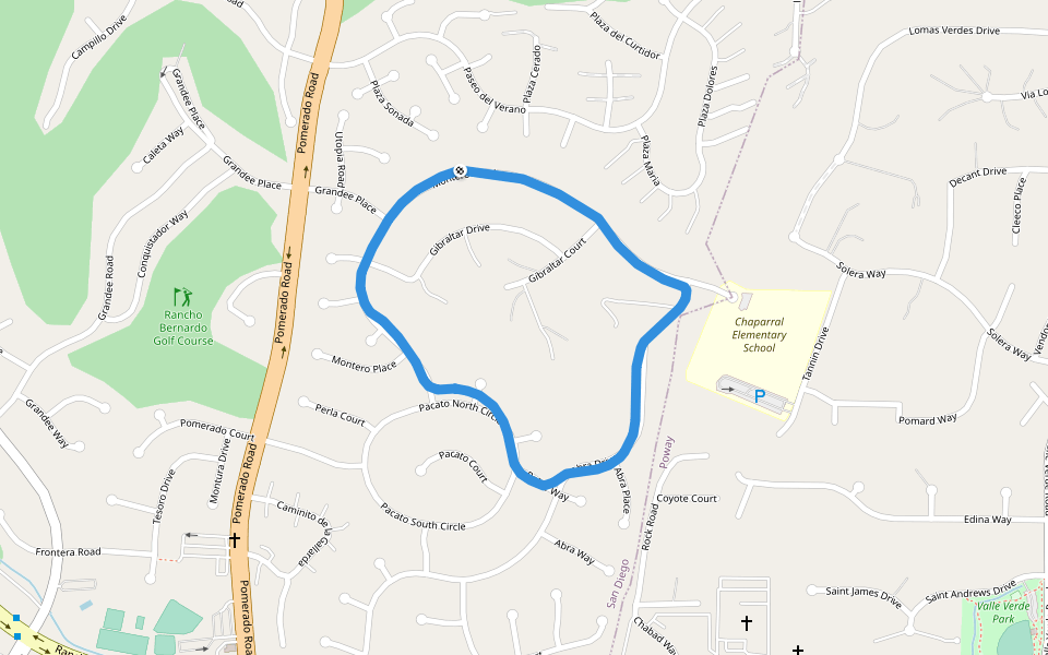 Chaparral Elementary School in California | Walking Map