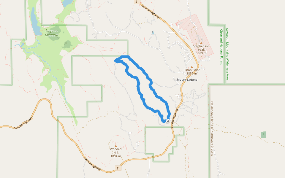 Red Tail Roost Trail in California | Walking Map