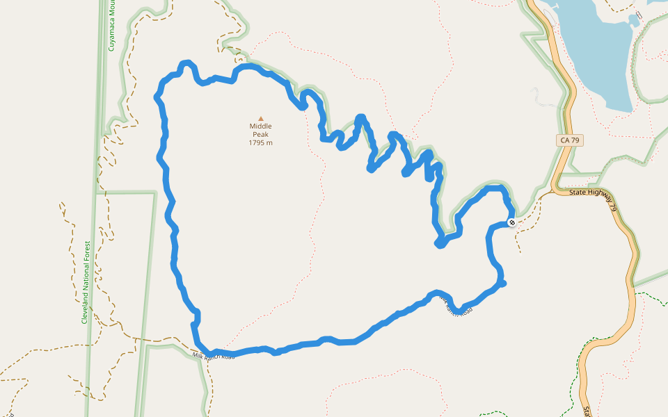 Milk Ranch Road in California | Walking Map