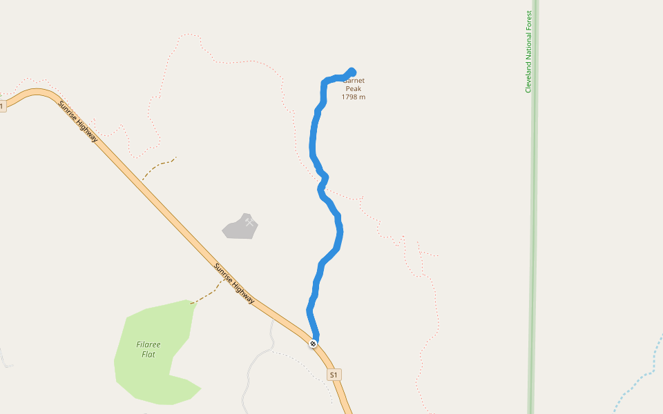 Garnet Peak Trail in California | Walking Map