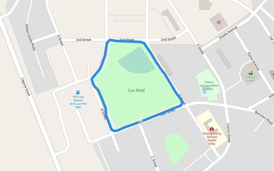 Cox Field Walking And Running Trail - Yuma, Arizona, USA | Pacer