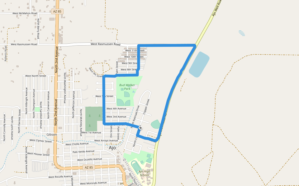 Bud Walker Park in Arizona | Walking Map
