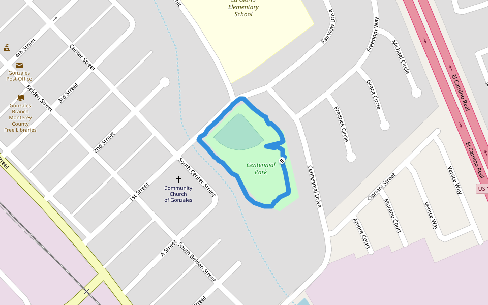 Centennial Park in California | Walking Map