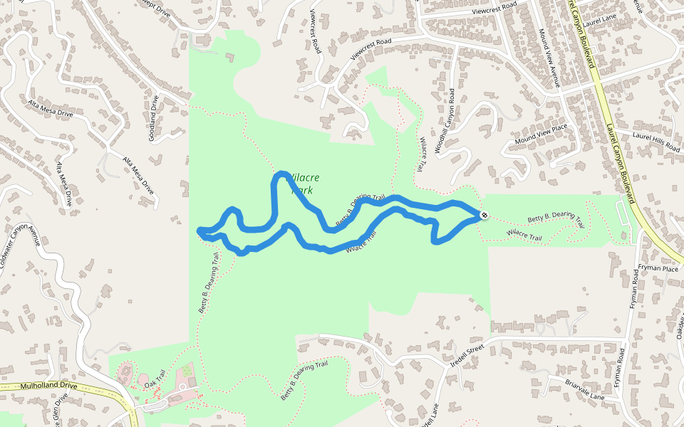 Wilacre Park in California | Walking Map