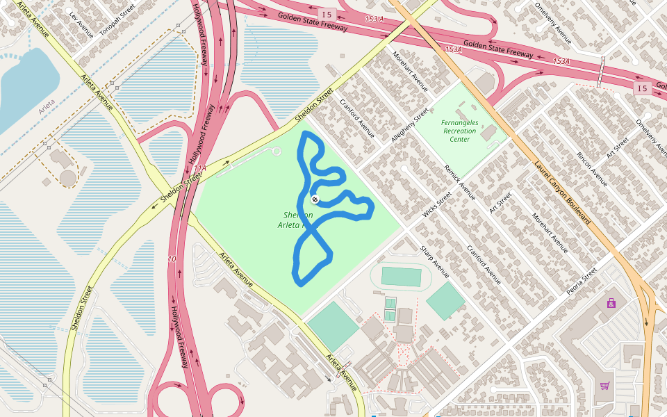 Sheldon Arleta Park Walking and Running - Sun Valley, California, USA ...