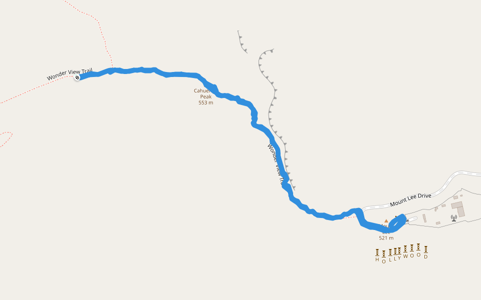 Mount Lee - Wonder View Trail Hiking - Los Angeles, California, USA | Pacer