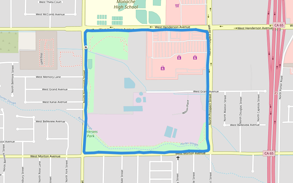 Porterville California Map