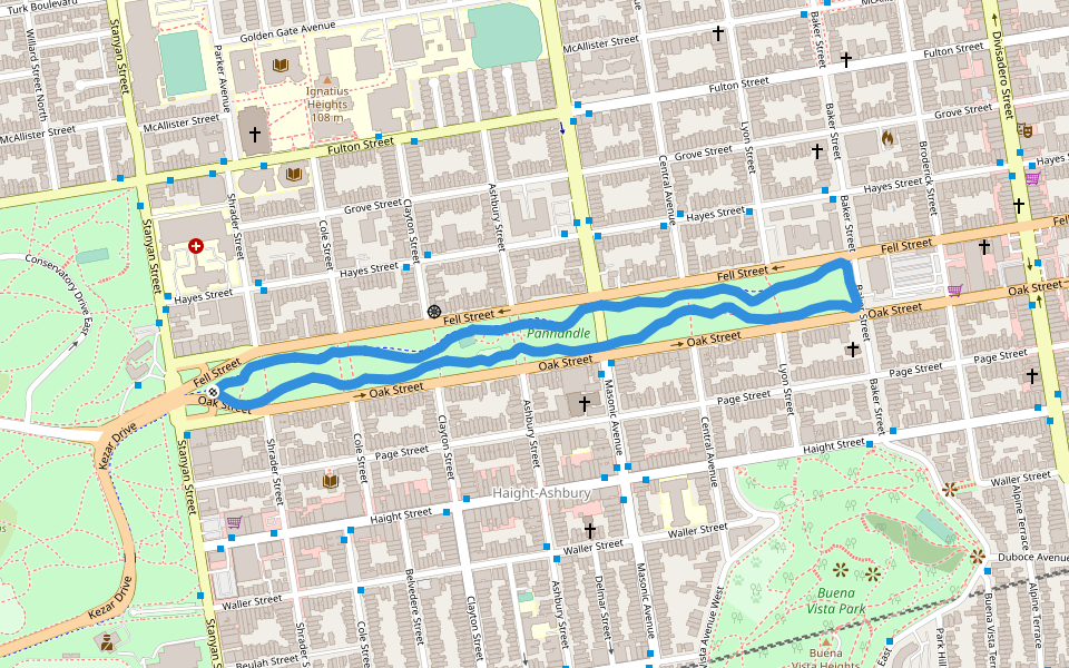 Panhandle Walking And Running Trail - San Francisco, California, USA ...