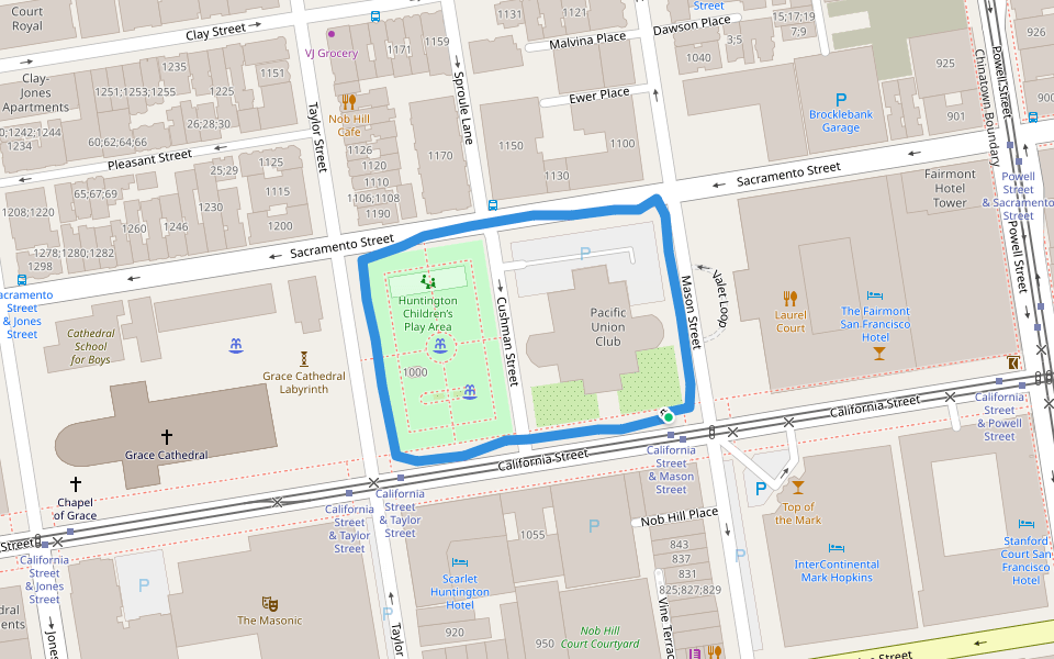 Huntington Park in California | Walking Map