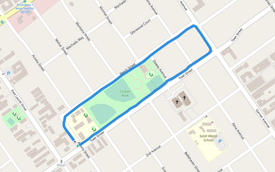 Closter Park in California | Walking Map