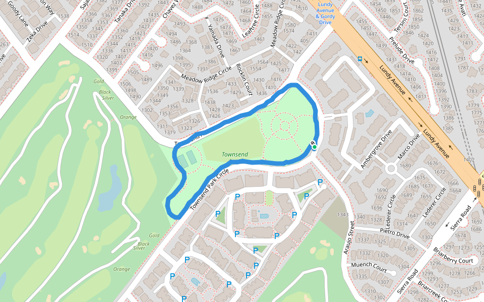 Townsend Park Walking and Running - San Jose, California, USA | Pacer