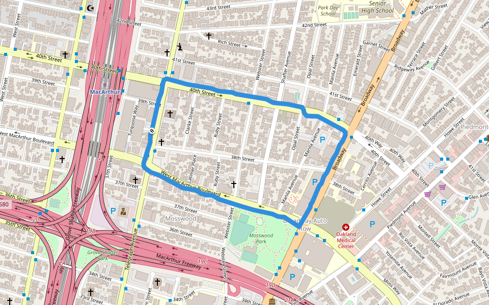 40 일 걷기 및 달리기 트레일 - 오클랜드, 캘리포니아 주, 미국 | Pacer