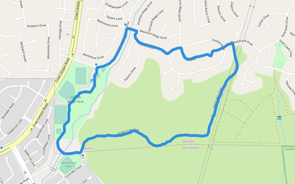 Hidden Valley Open Space in California | Walking Map