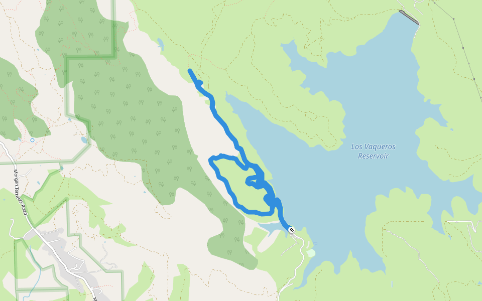 Los Vaqueros Trail in California | Walking Map