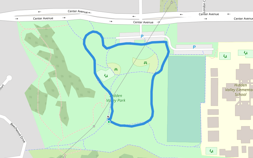 Hidden Valley Park in California | Walking Map