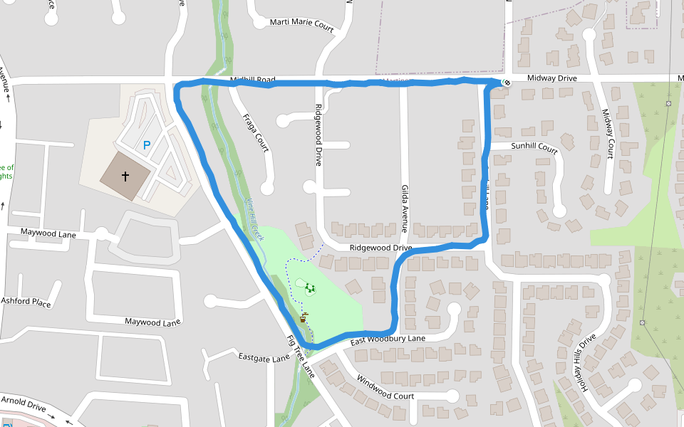 Holiday Highlands Park in California | Walking Map