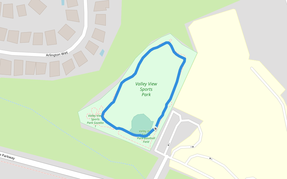Valley View Sports Park in California | Walking Map