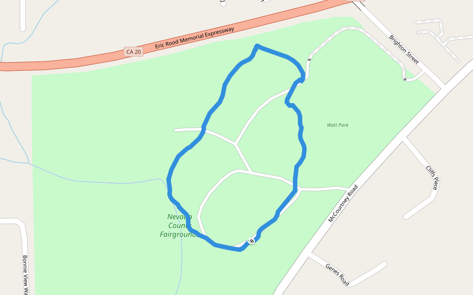 Nevada County Fairgrounds in California | Walking Map