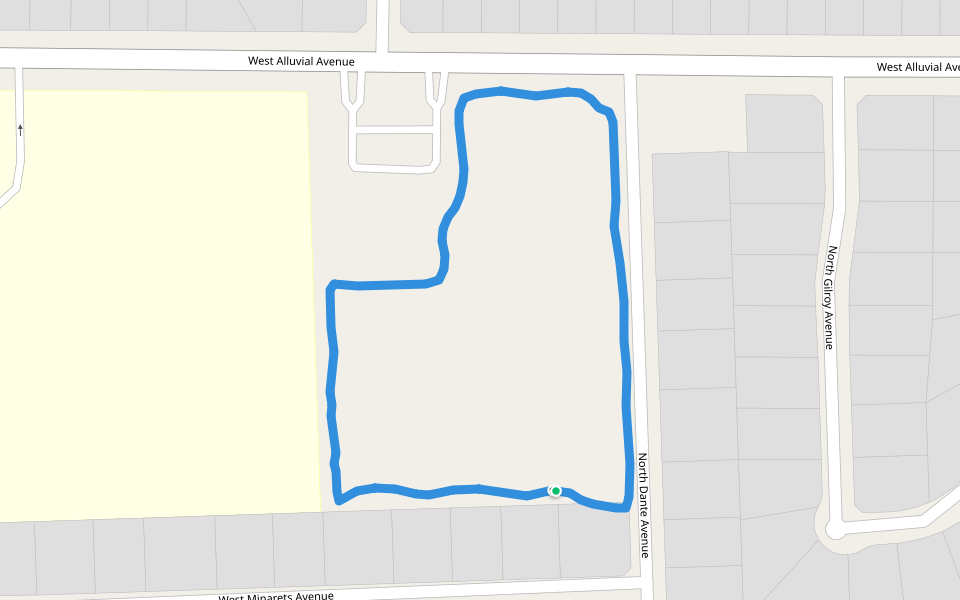 Dante-Alluvial Park in California | Walking Map