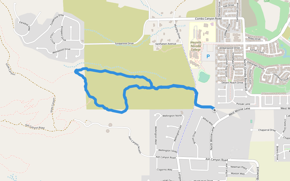 Vicee Canyon - Jack Rabbit in Nevada | Walking Map