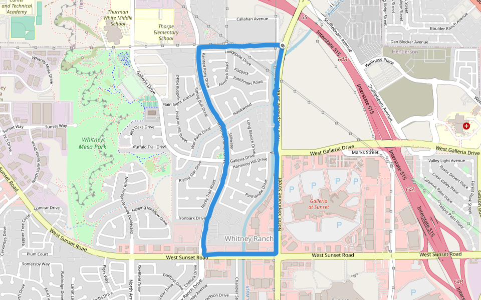 Whitney Ranch Walking And Running Trail - Henderson, Nevada | Pacer