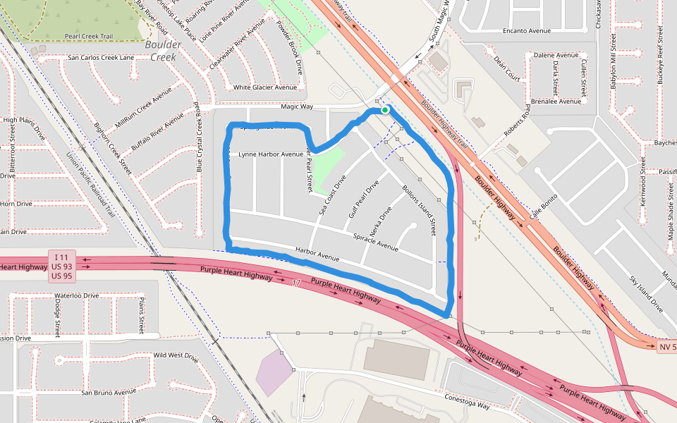 Pearl Creek Park in Nevada | Walking Map