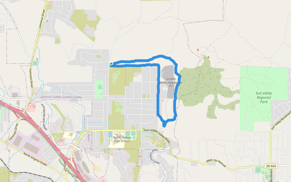Golden Valley Aggregate Pit in Nevada | Walking Map