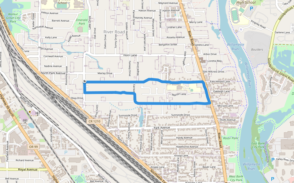 River Road Elementary School Walking and Running - Eugene, Oregon, USA ...