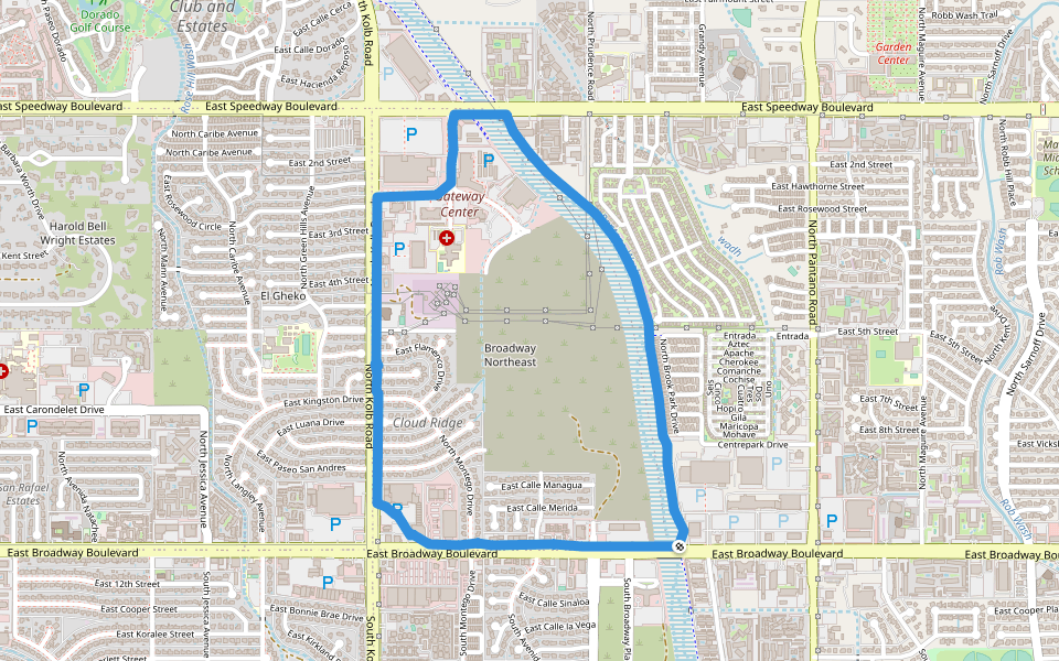 Pantano Wash in Arizona | Walking Map